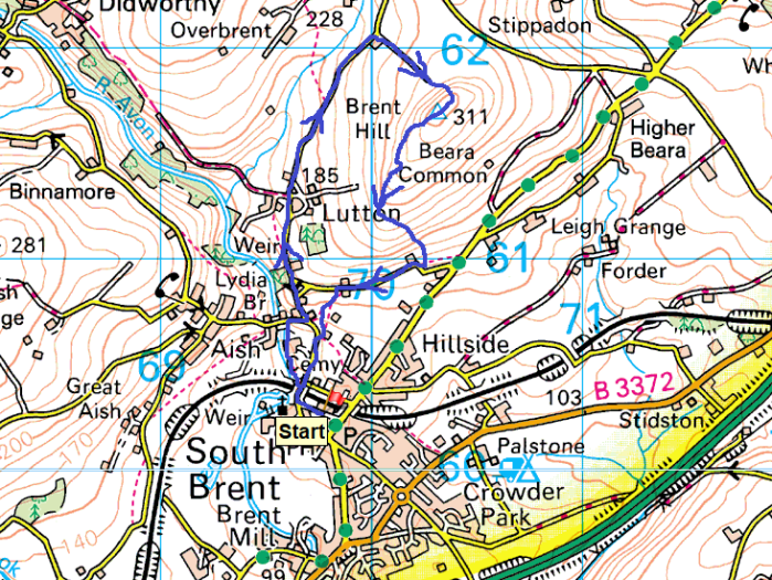 Brent Hill and Underhill Tor | treksandtors