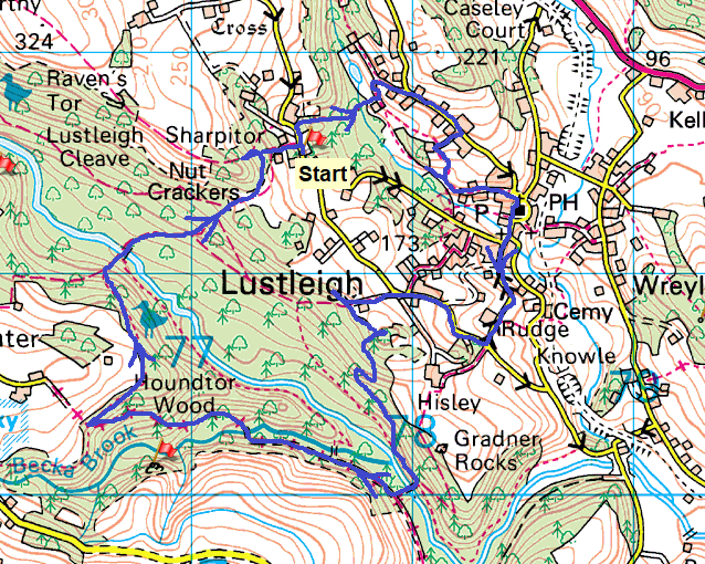 All around Lustleigh | treksandtors