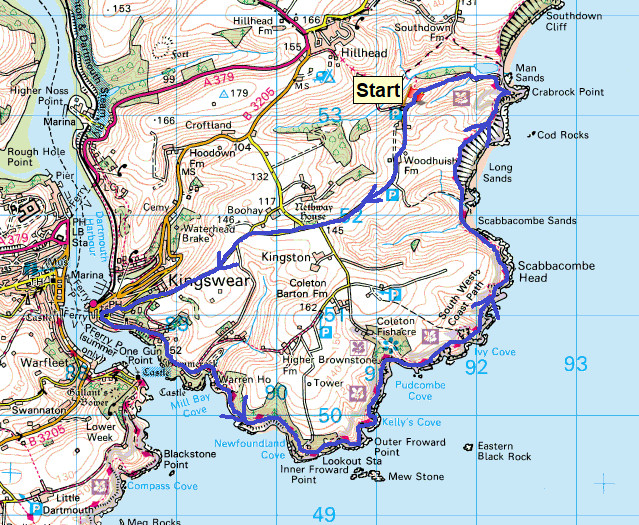 Man Sands, Coleton Fishacre and Kingswear | treksandtors