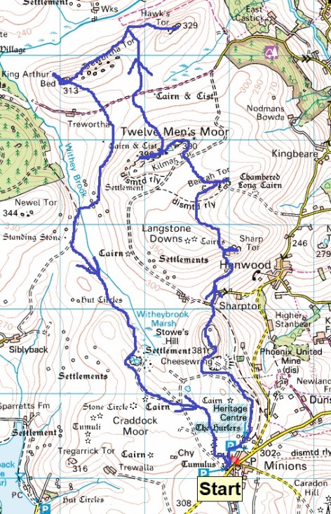 Cheesewring, Kilmar Tor and Hawks Tor | treksandtors