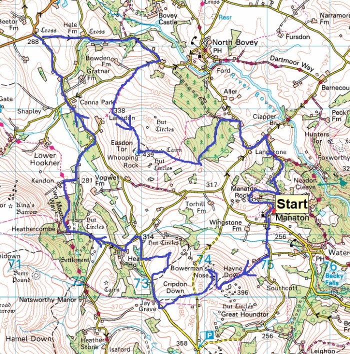 Bowermans Nose, Easdon Tor and Manaton Rocks | treksandtors