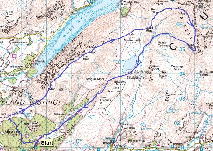 Whin Rigg, Scafell and Slight Side | treksandtors