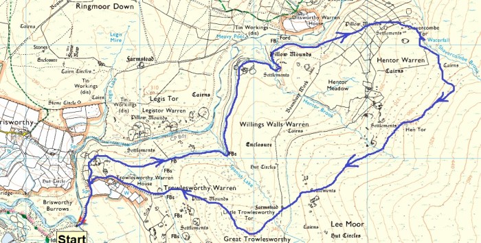 Hen Tor, Trowlesworthy Tors and Shavercombe Waterfall | treksandtors