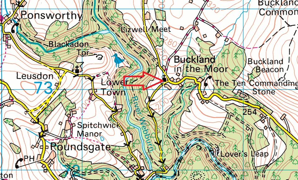 Buckland in the Moor church | treksandtors